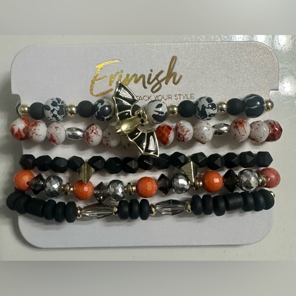 Erimish | Jewelry | New Erimish Halloween Bracelet Stack Black Orange ...